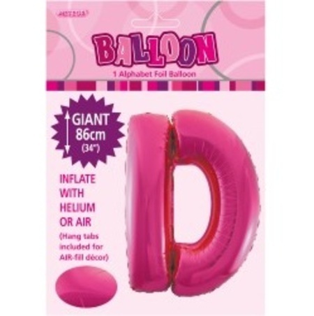 Pink Letter D Alphabet Foil Balloon M43133 - Important Items
