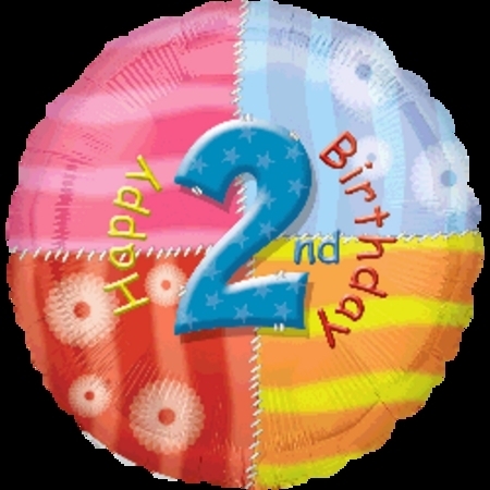 Happy 2nd Birthday Foil Balloon ANA25897 - Important Items