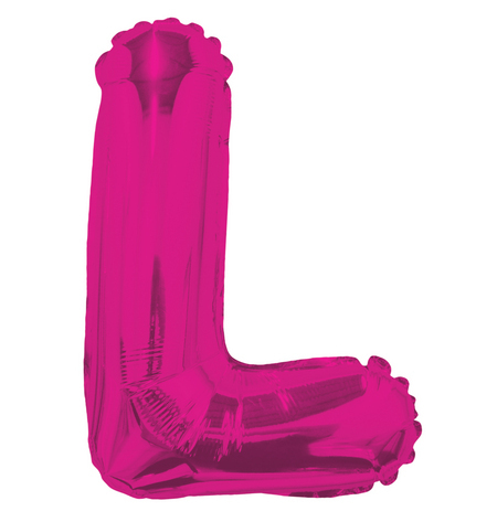 Letter L Magenta Foil Shape Balloon L14M - Important Items