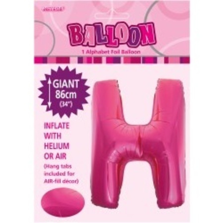 Pink Letter H Alphabet Foil Balloon M43137 - Important Items